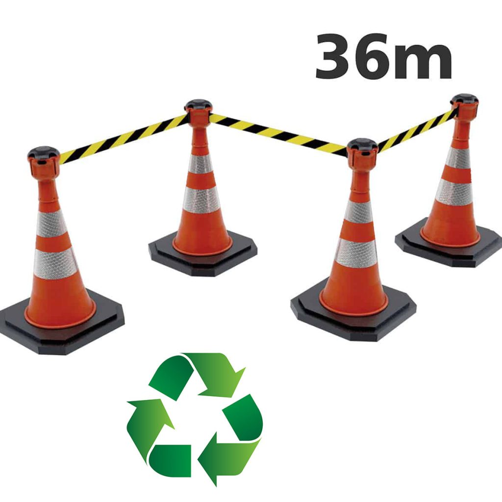 Skipper 36m cone top retractable barrier kit (KIT12) - Skipper™
